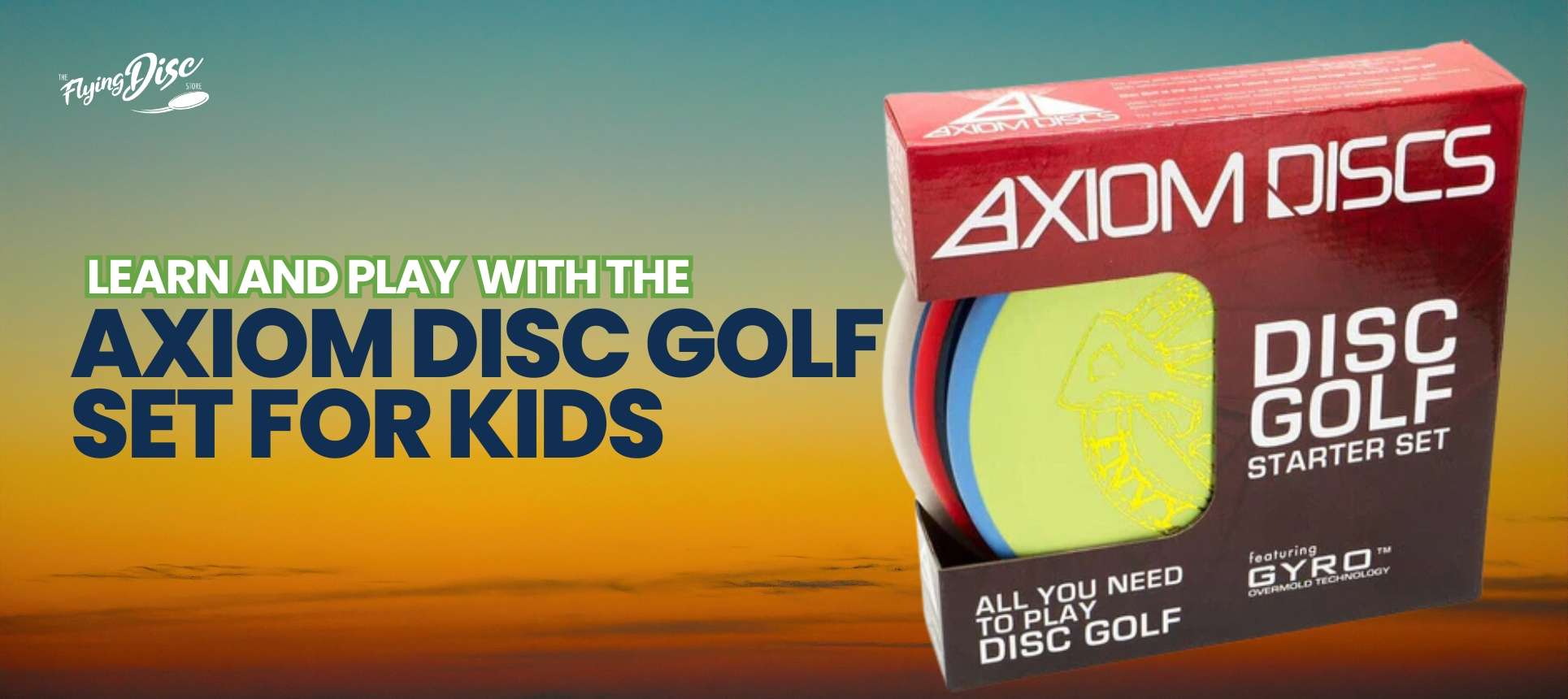 Learn and play with the axiom disc golf set for kids